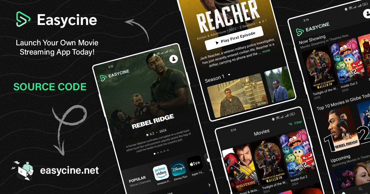 GitHub - AppDevsCode/Easycine-Movie-TV-Show-Video-Streaming-Android-App-With-Admin-Panel: Get ...